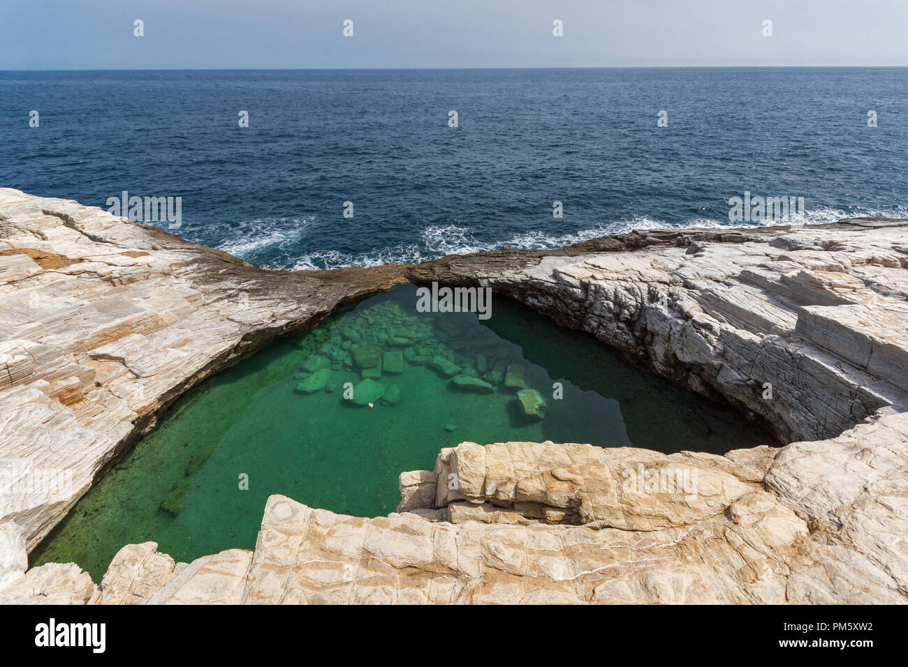 Giola Natural Pool in Thassos island, East Macedonia and Thrace, Greece ...