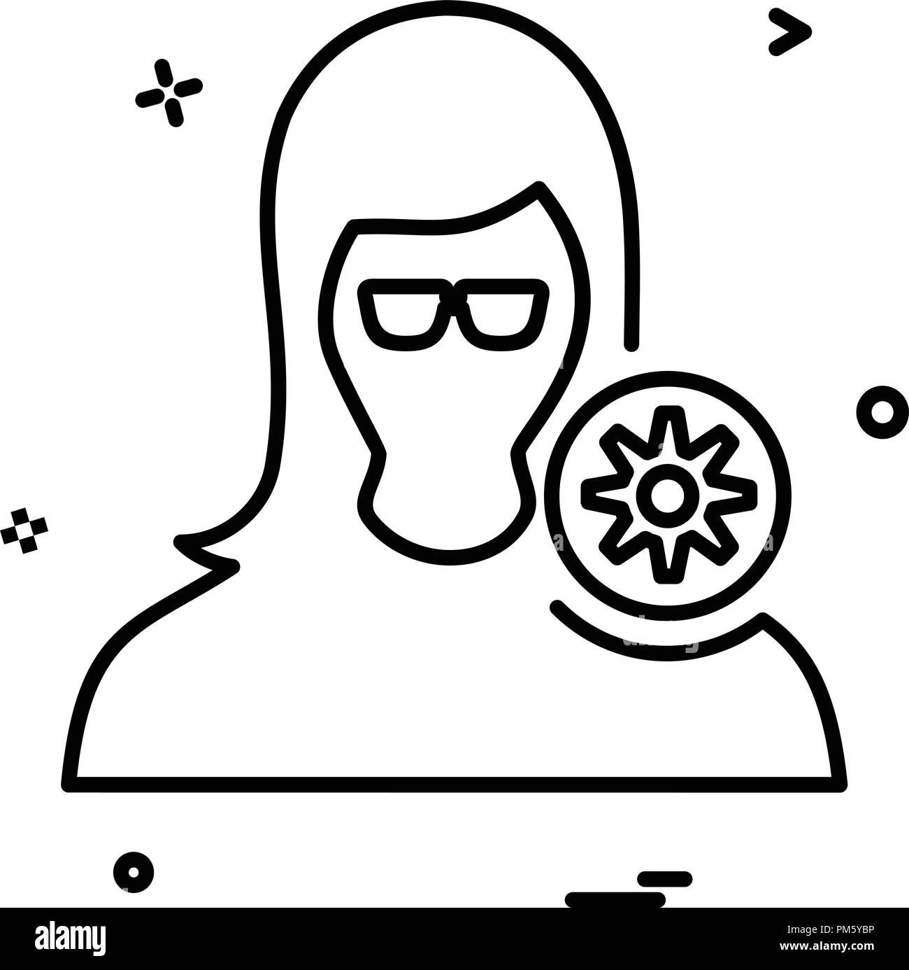 Avatar female icon design vector Stock Vector Image & Art - Alamy