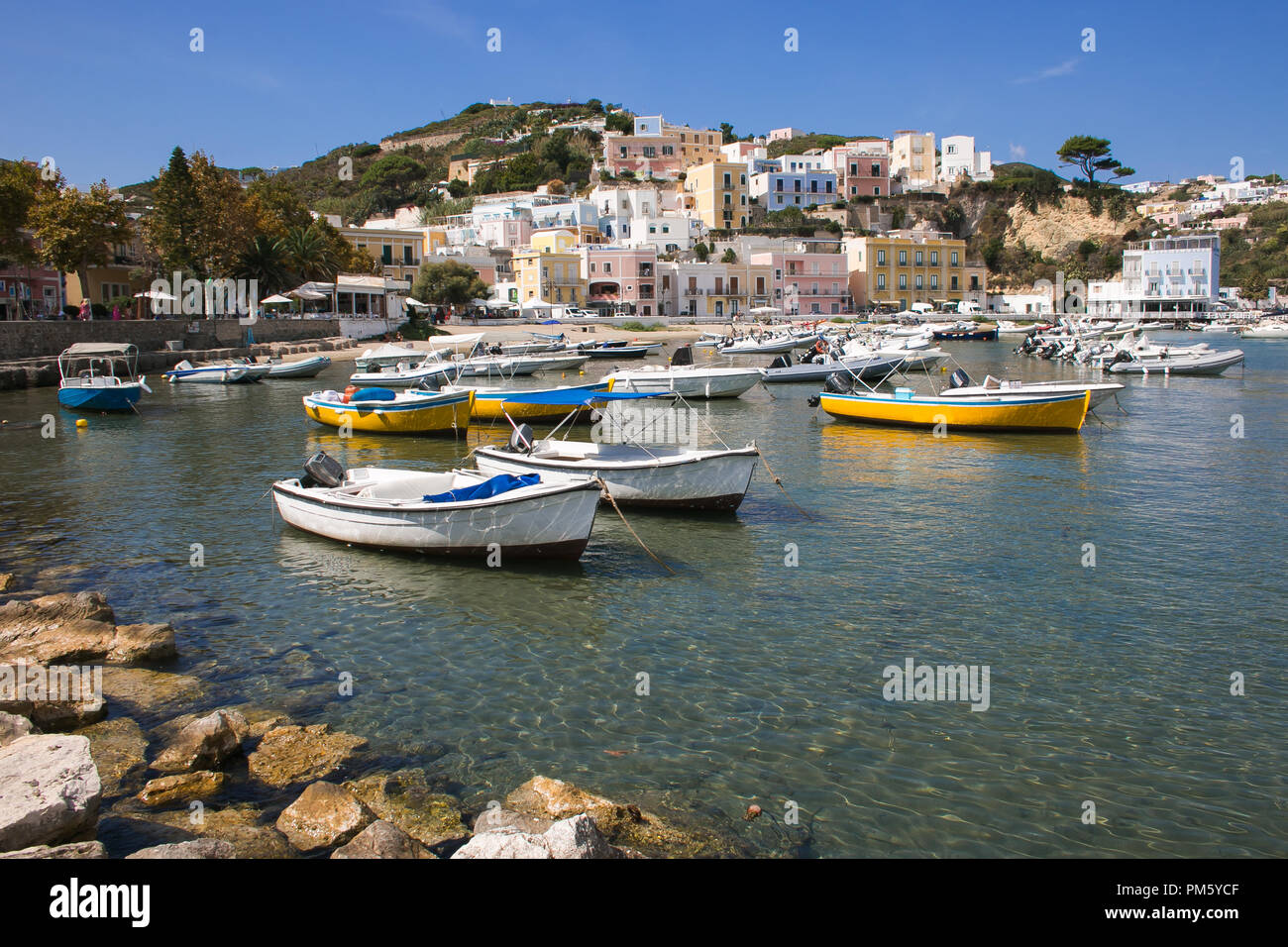 Beautiful view of Ponza harbor in Lazio, Italy Stock Photo - Alamy