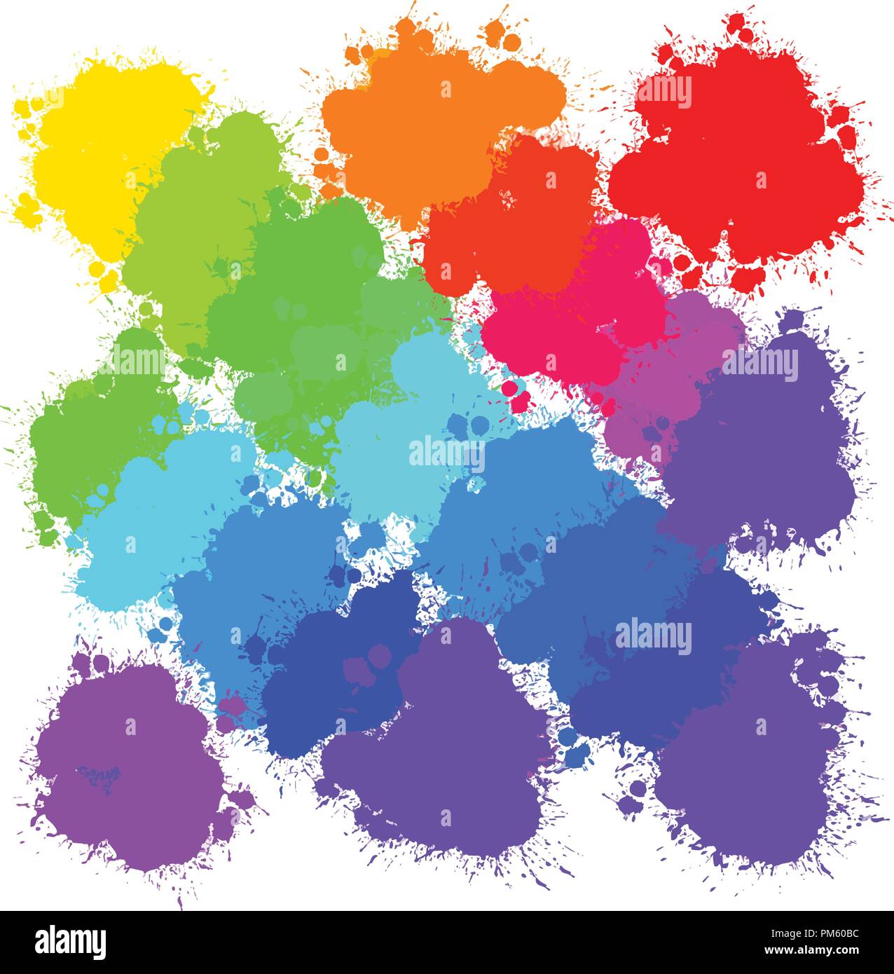 colorful splashes backgrounds pattern, vector background for print ...