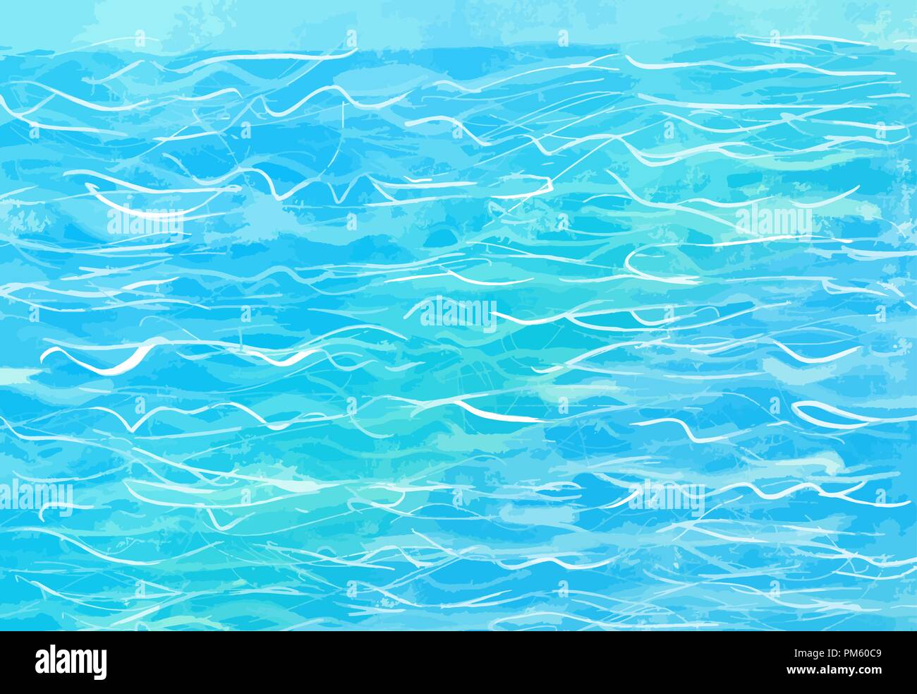 hand-drawn blue water background. Colorful vector background for print ...
