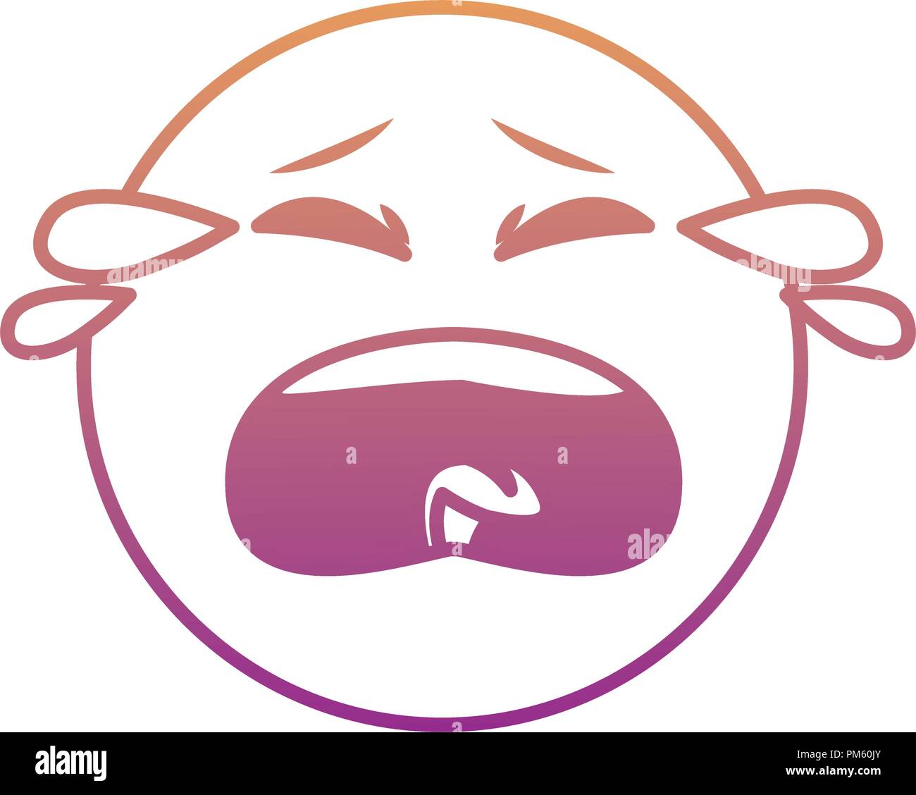Crying chat emoticon Stock Vector Images - Alamy