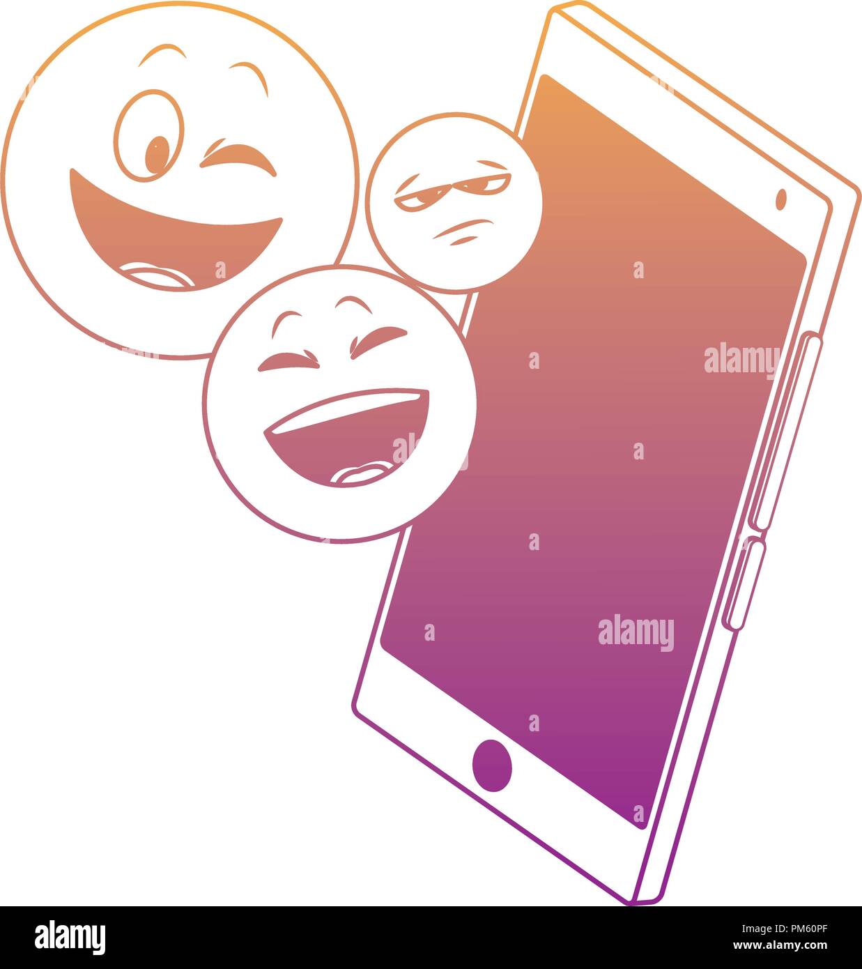 Smartphone laugh Stock Vector Images - Alamy