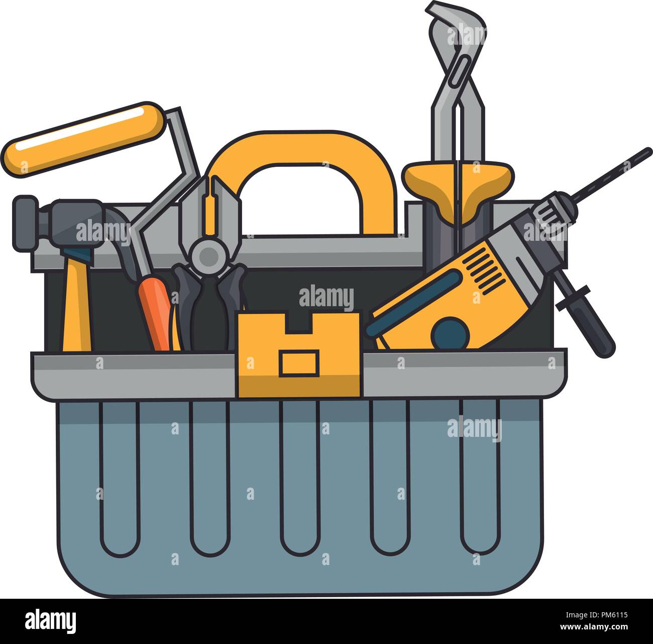 Box with construction tools Stock Vector Image & Art - Alamy