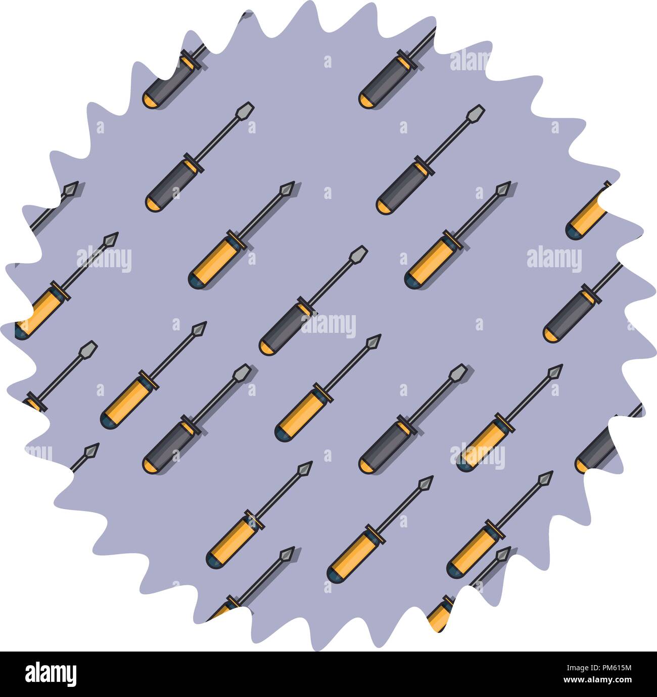 Screwdrivers round label Stock Vector Image & Art - Alamy