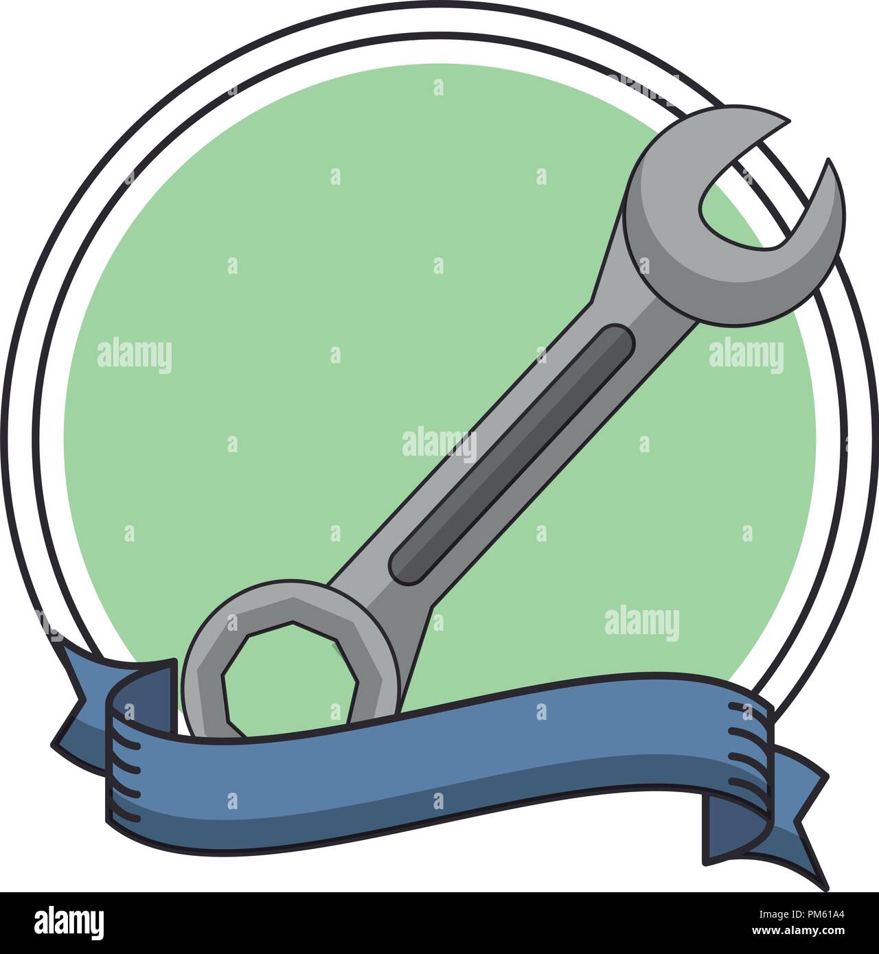 Wrench round frame Stock Vector Image & Art - Alamy