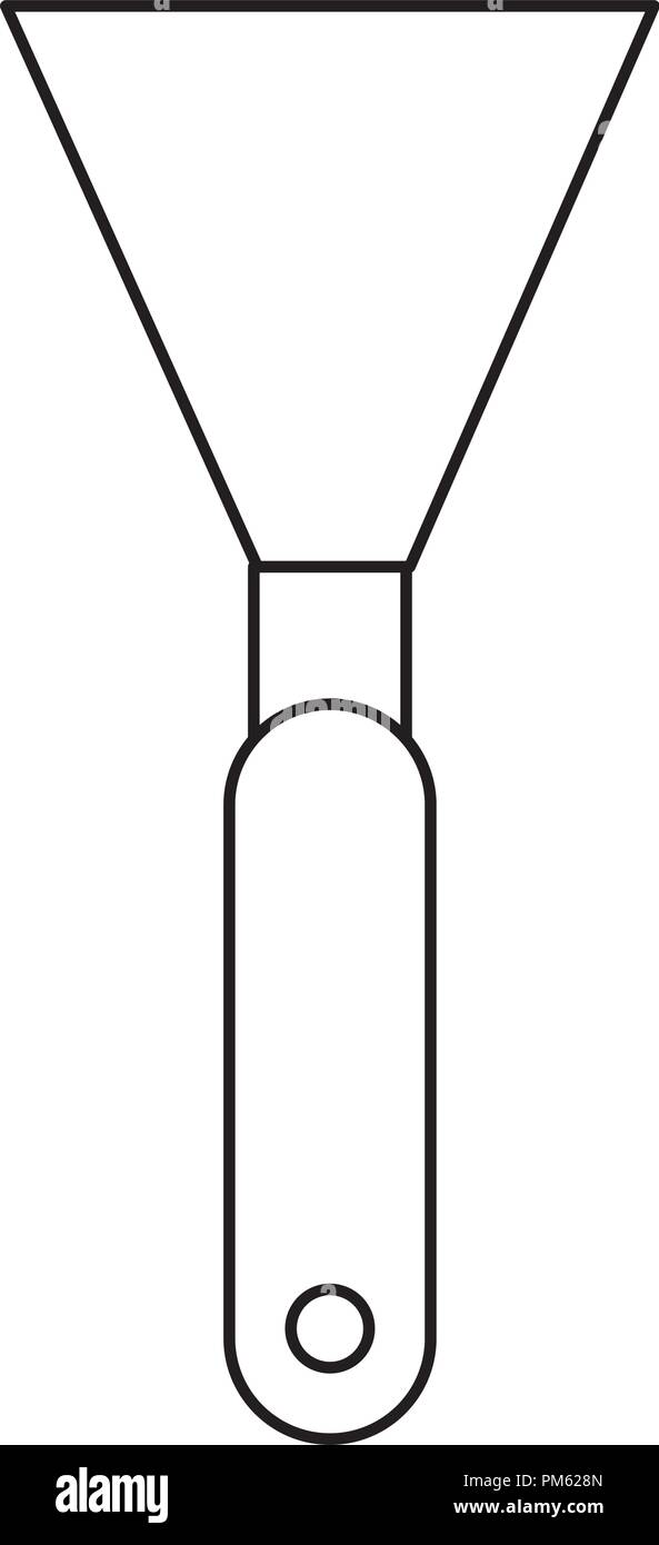 Spatula construction tool in black and white Stock Vector Image & Art ...