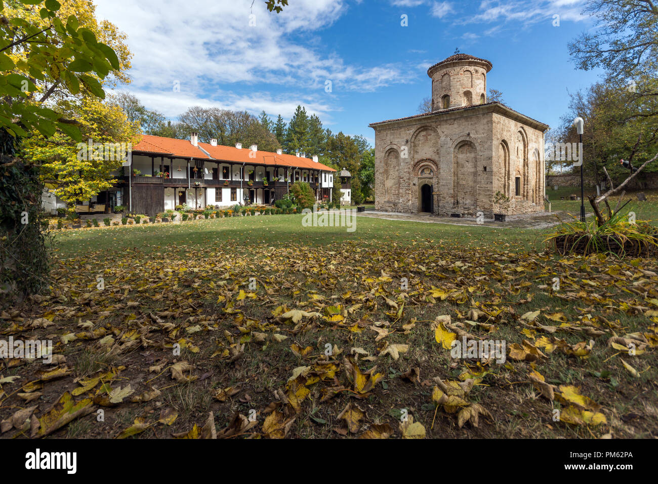 Autumn view of The 11th century Zemen Monastery, Pernik Region ...