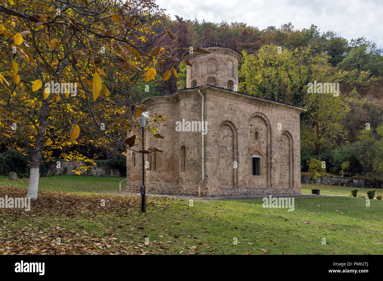 Autumn view of The 11th century Zemen Monastery, Pernik Region ...