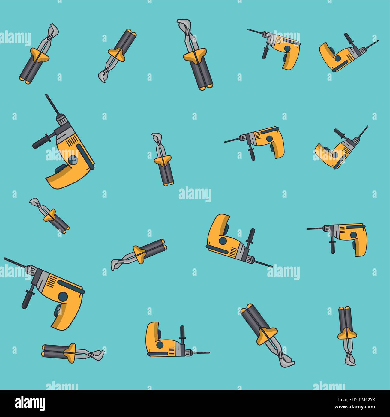 Drill and screwdriver pattern background Stock Vector Image & Art - Alamy