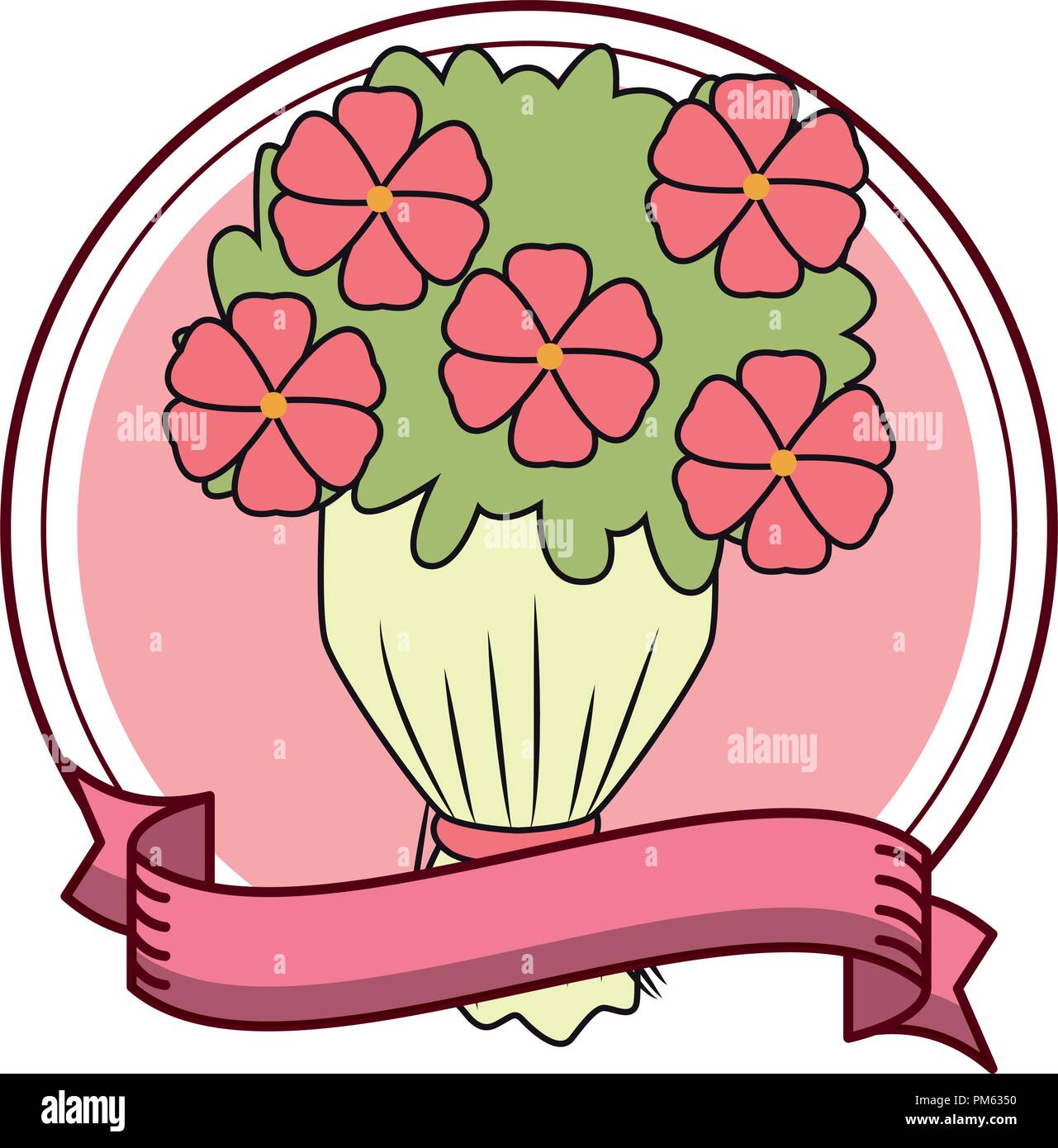 Flowers bouquet emblem Stock Vector Image & Art - Alamy