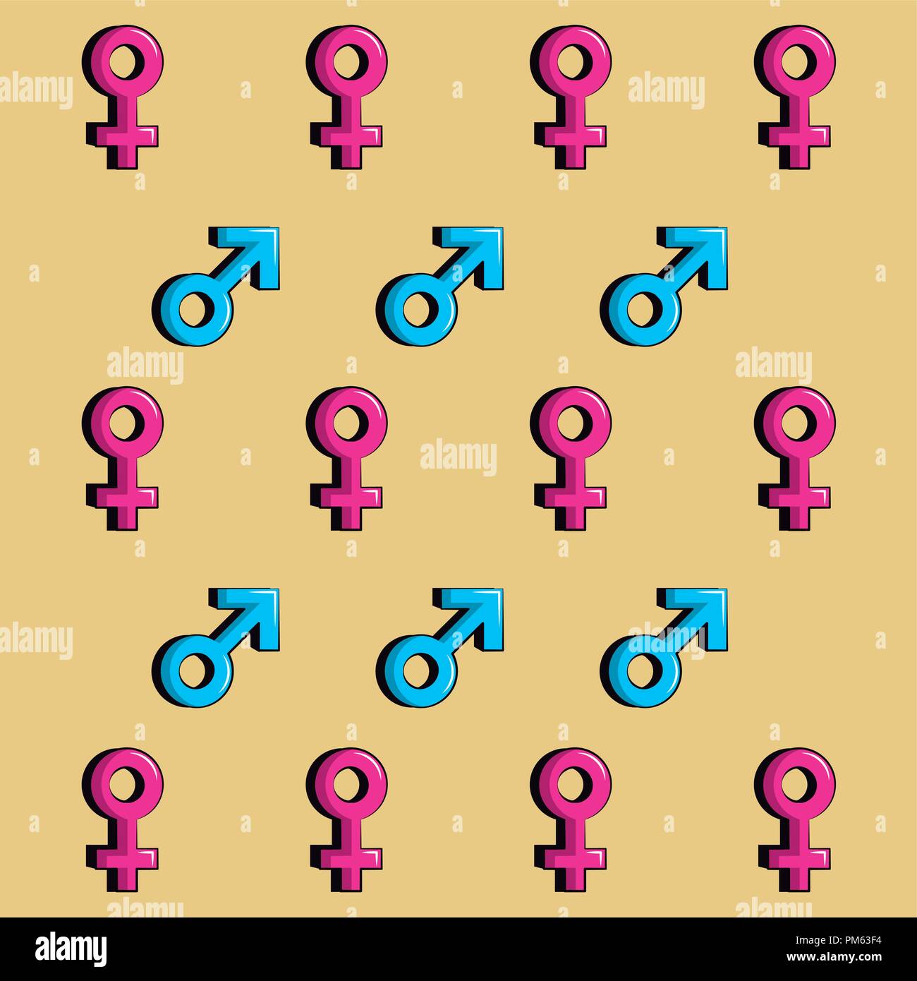 Genders symbol pattern background Stock Vector Image & Art - Alamy