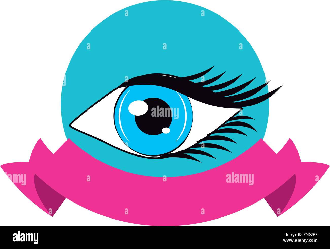 Women eye cartoon round icon Stock Vector Image & Art - Alamy
