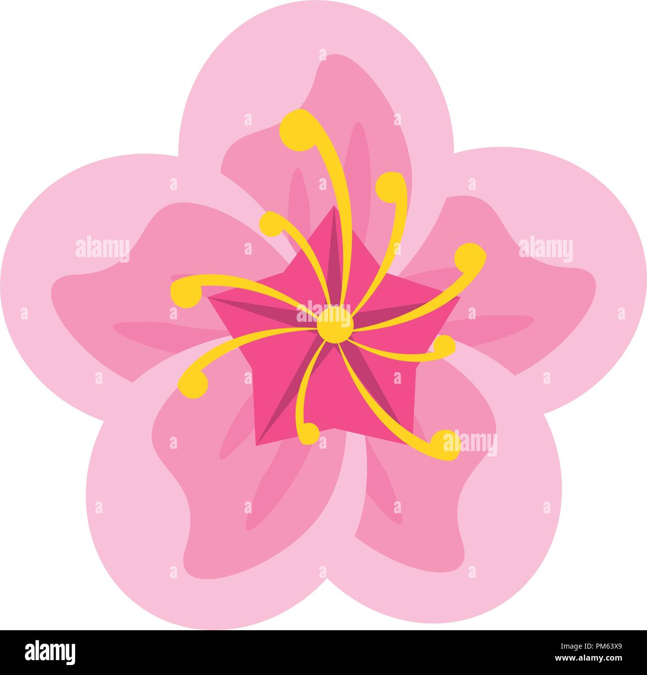 Flower round symbol Stock Vector Image & Art - Alamy
