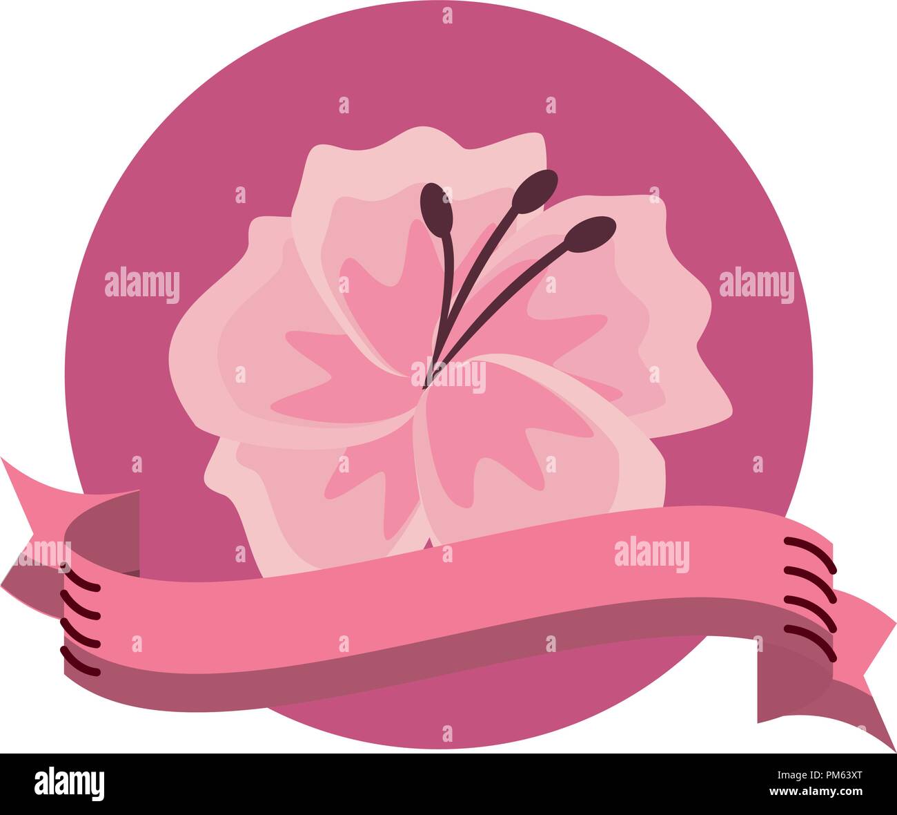 Flower round icon Stock Vector Image & Art - Alamy