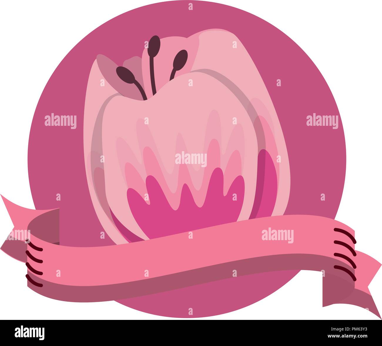 Flower round icon Stock Vector Image & Art - Alamy