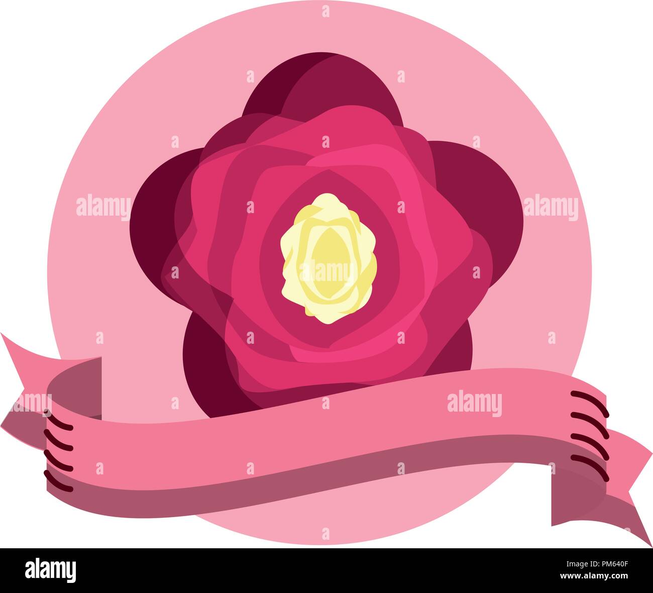 Flower round icon Stock Vector Image & Art - Alamy