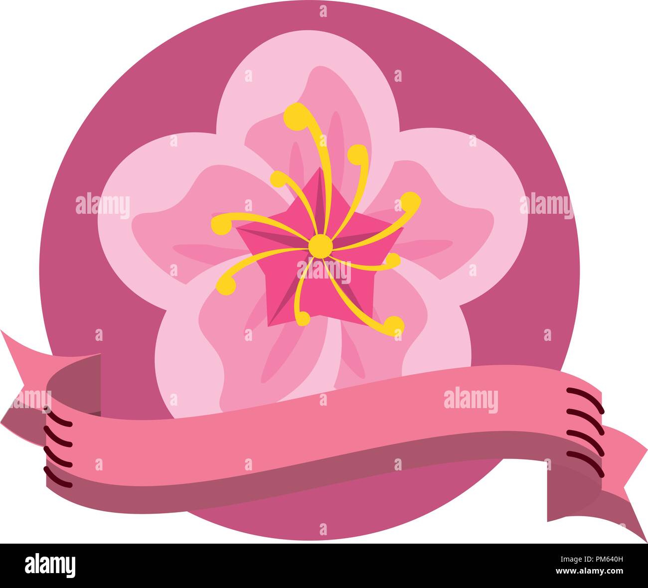 Flower round icon Stock Vector Image & Art - Alamy