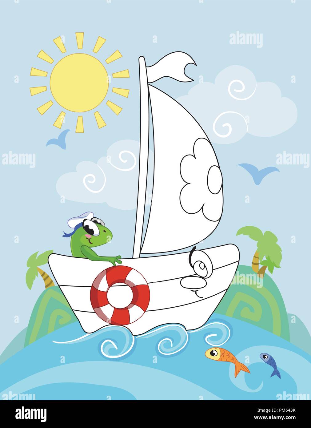 Coloring book page for preschool children with colorful background and ...