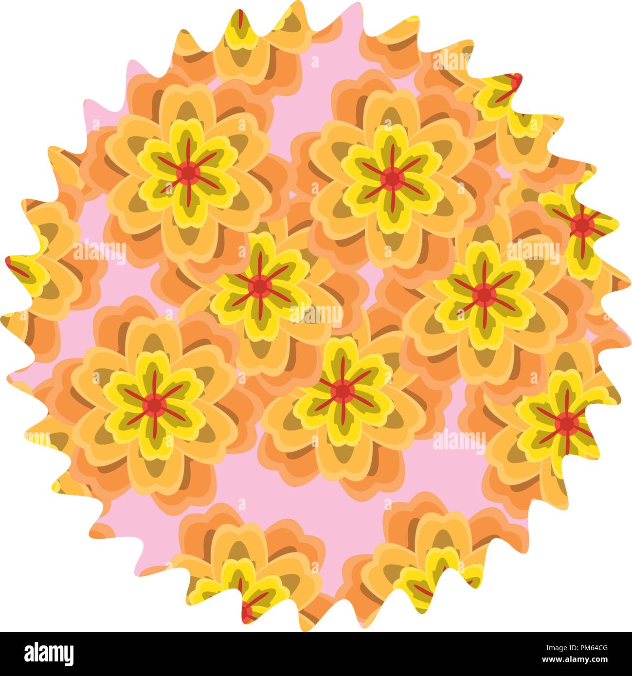 Floral round label Stock Vector Image & Art - Alamy