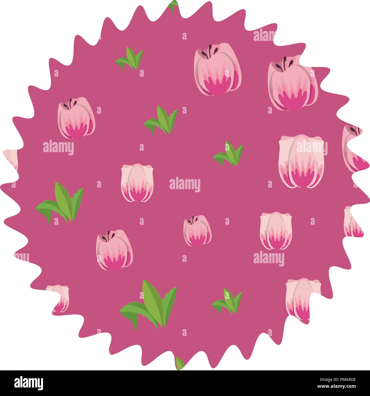 Floral round label Stock Vector Image & Art - Alamy