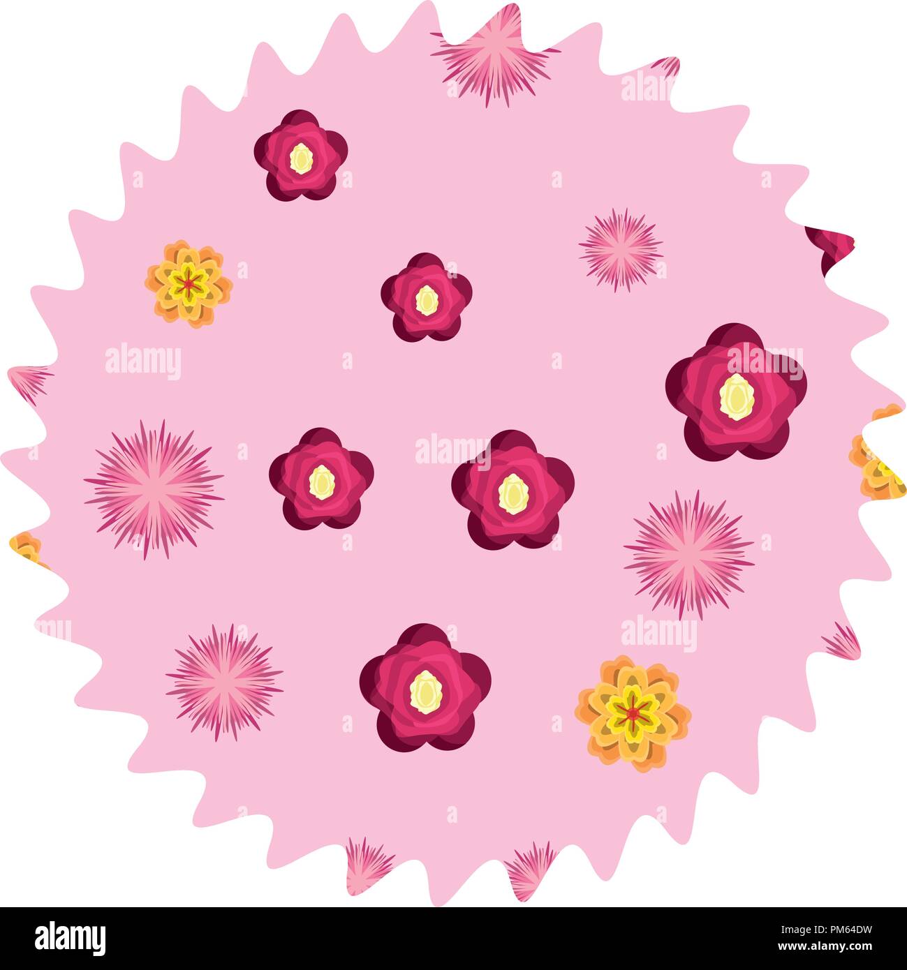 Floral round label Stock Vector Image & Art - Alamy