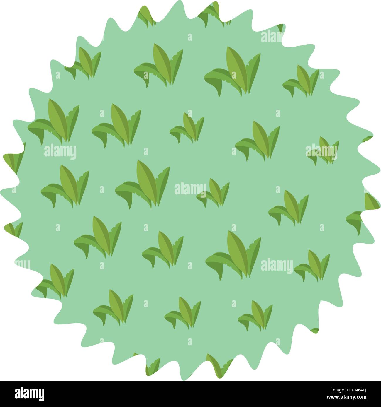 Leaves round label Stock Vector Image & Art - Alamy