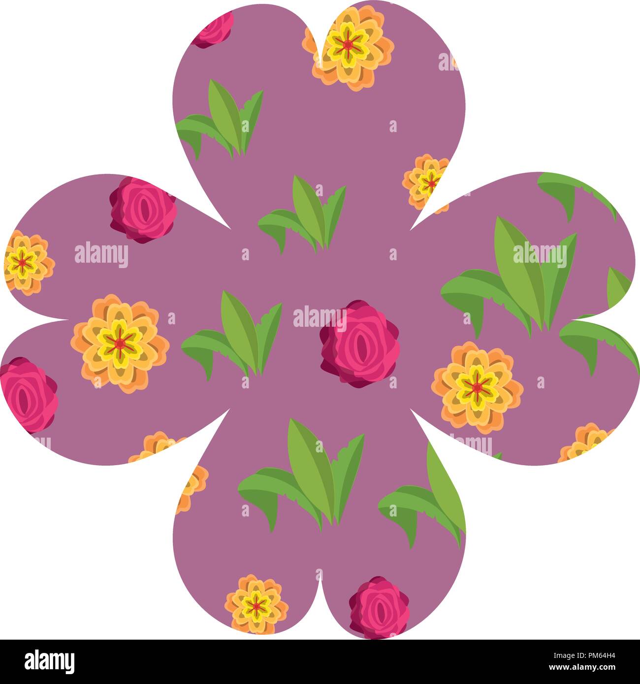 Floral shape frame Stock Vector Image & Art - Alamy