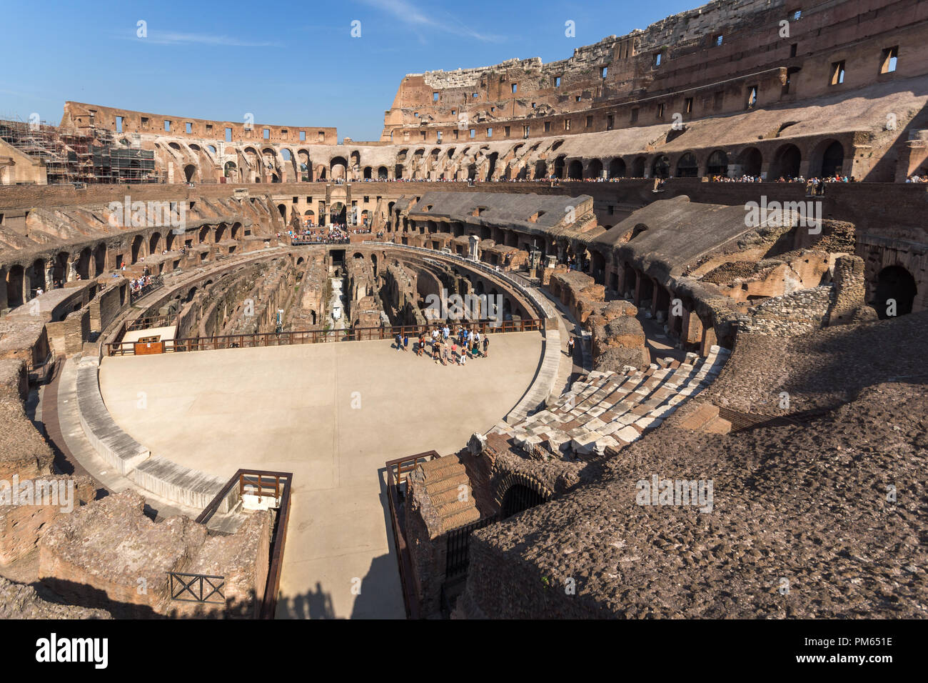 ROME, ITALY - JUNE 24, 2017: Ancient arena of gladiator Colosseum in ...