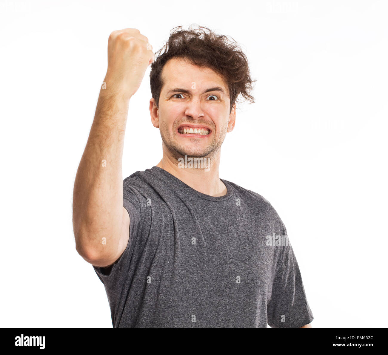 Happy handsome man looking in excitement Stock Photo - Alamy