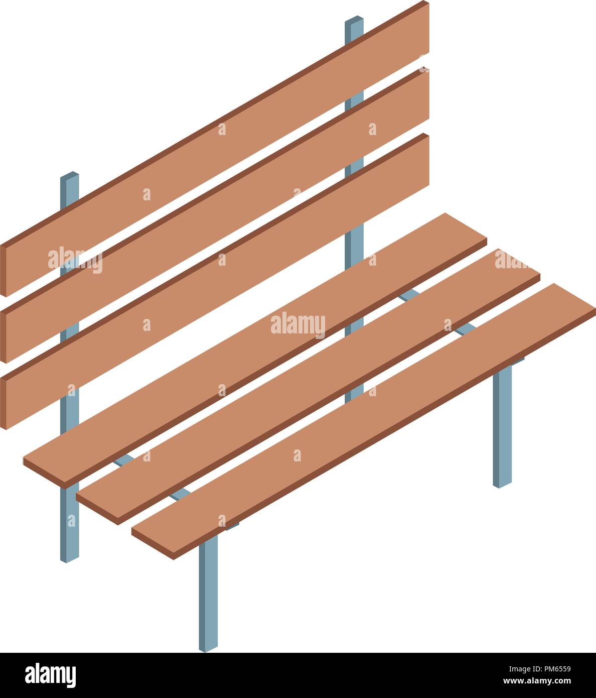 Wooden park chair Stock Vector Image & Art - Alamy