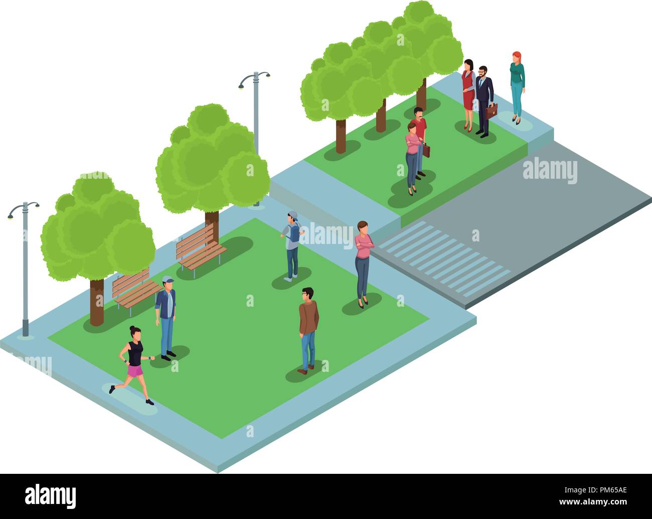 Town park worker Stock Vector Images - Alamy