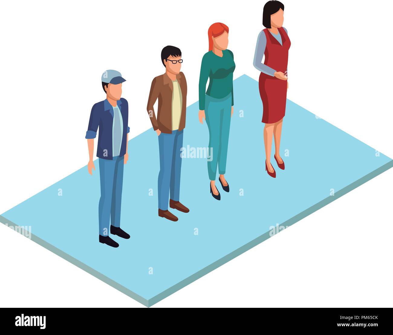 Isometric people isolated Stock Vector Image & Art - Alamy