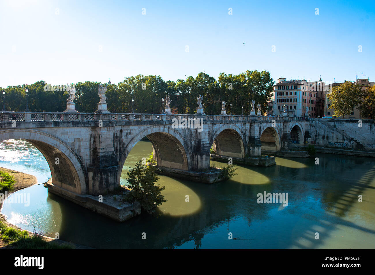 Bridge and river Tibra in Rome, Italy Stock Photo - Alamy