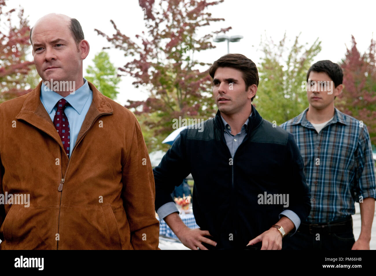 (L-r) DAVID KOECHNER as Dennis, MILES FISHER as Peter and NICHOLAS D ...