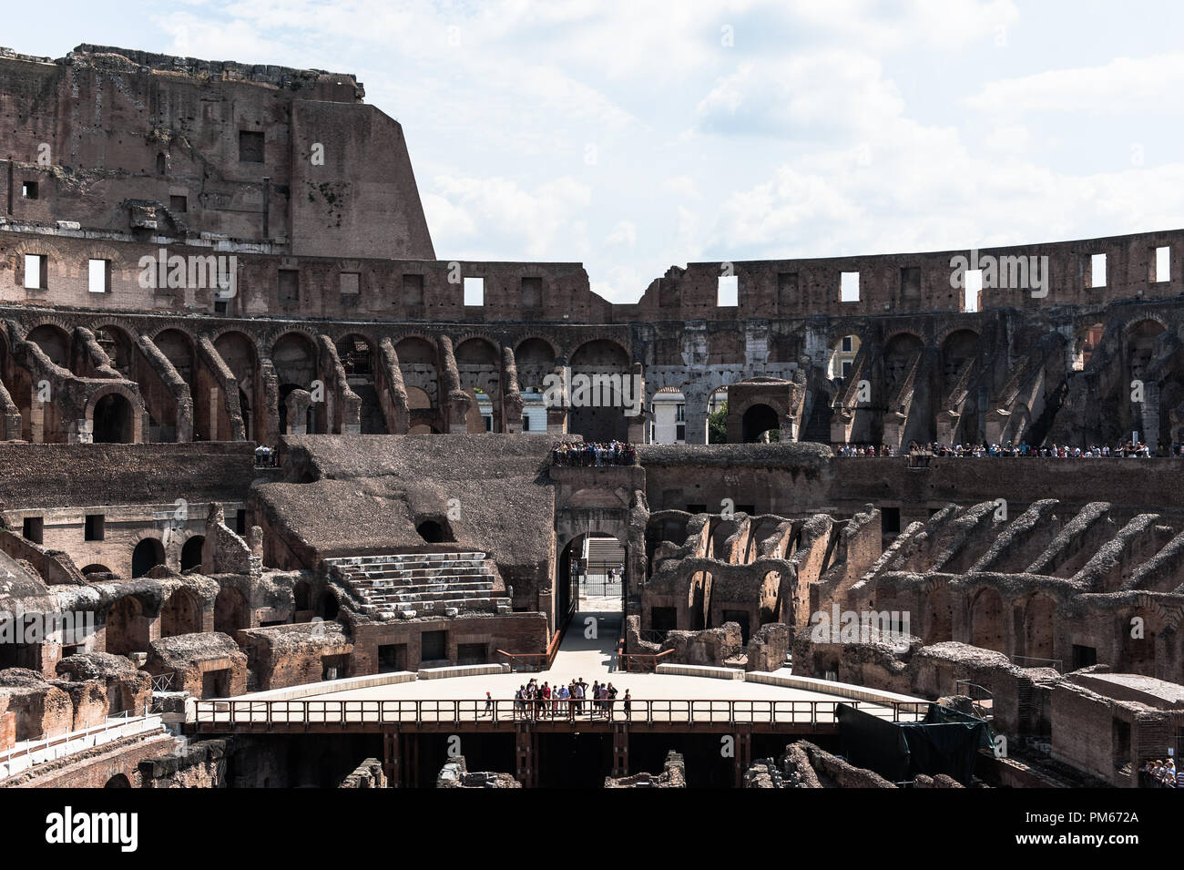 View to the amphitheater inside of Colosseum in Rome Stock Photo - Alamy