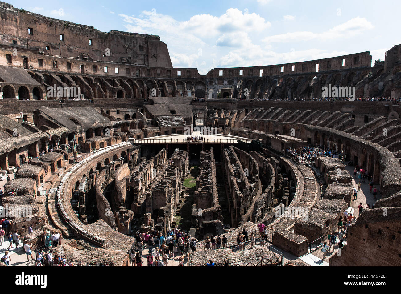 View to the amphitheater inside of Colosseum in Rome Stock Photo - Alamy