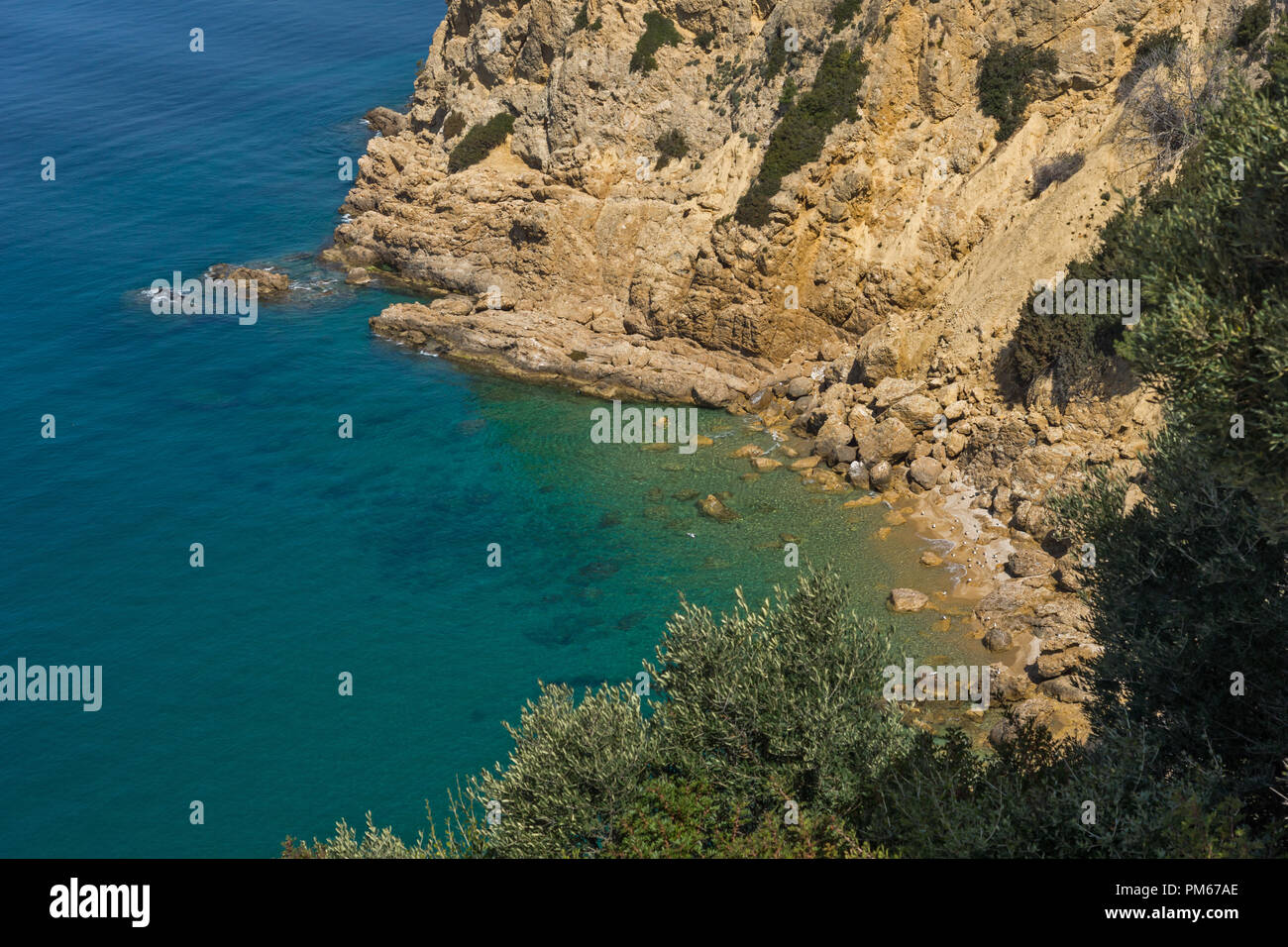 Amazing small beach with blue waters in Thassos island, East Macedonia ...