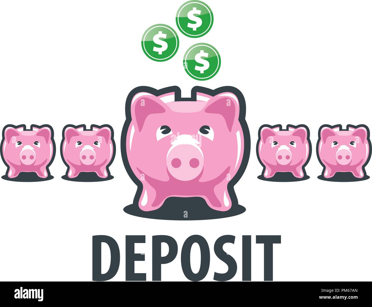 vector logo piggy bank Stock Vector Image & Art - Alamy