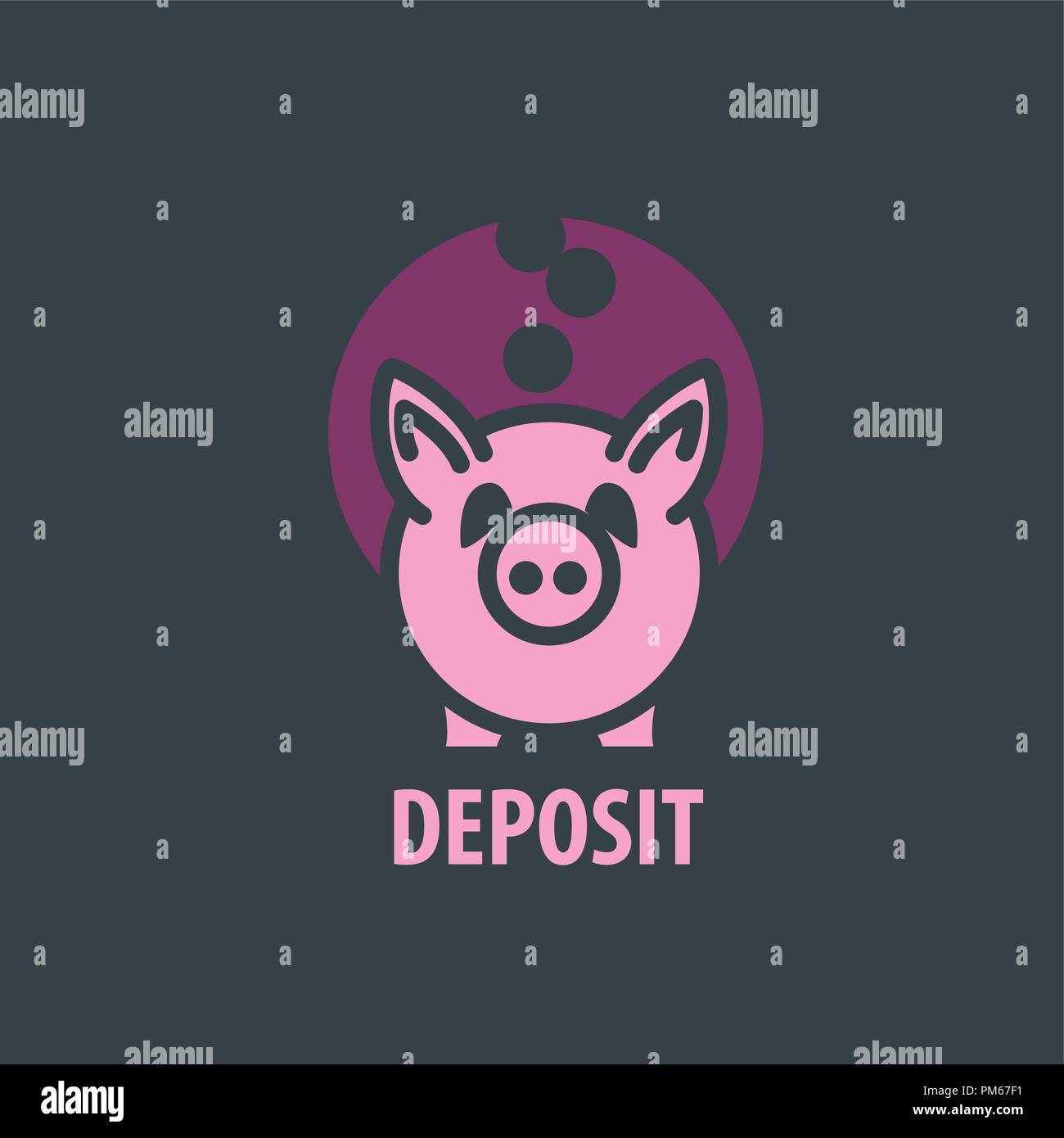 vector logo piggy bank Stock Vector Image & Art - Alamy