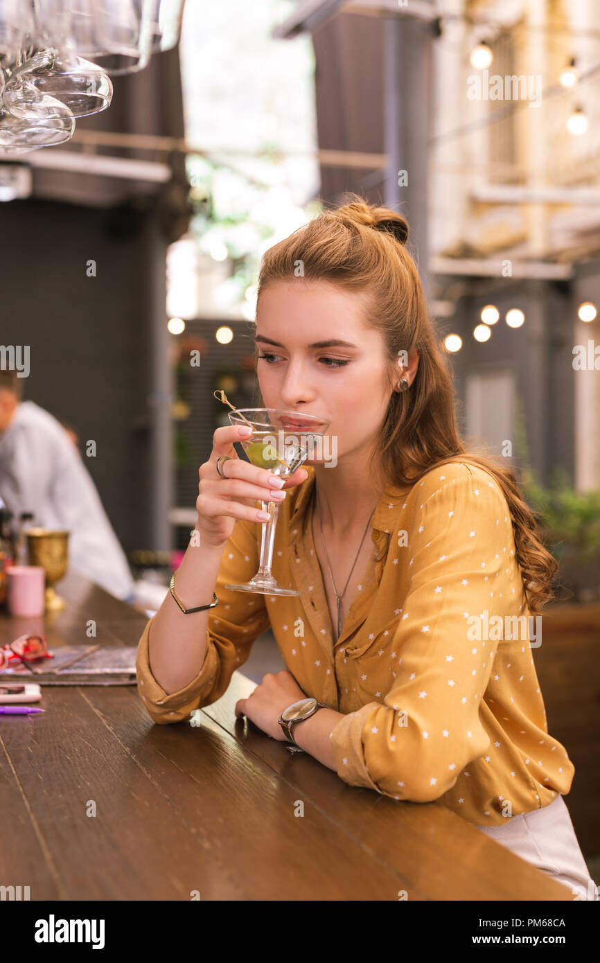 Girl drinking alcohol hi-res stock photography and images - Alamy