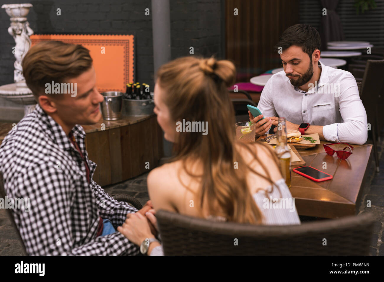 Woman man awkward bar hi-res stock photography and images - Alamy