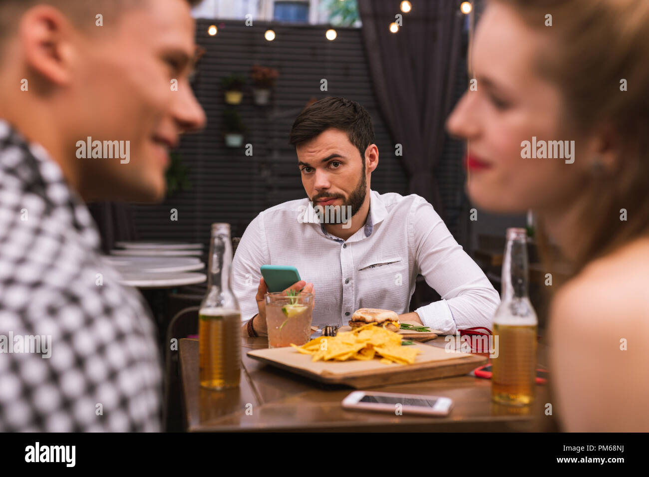 Woman man awkward bar hi-res stock photography and images - Alamy