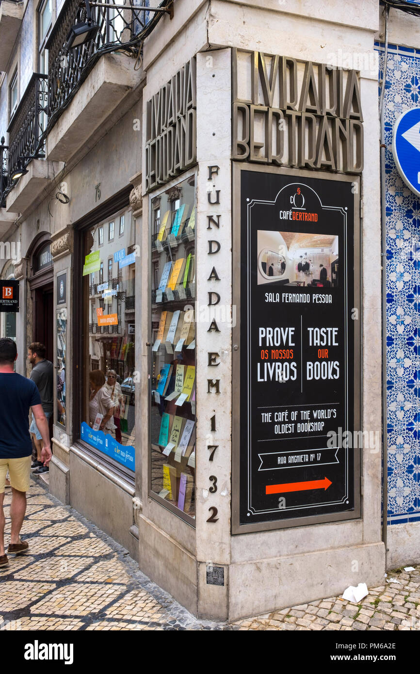 Livraria Bertrand in Lisbon is the oldest and largest bookstore chain ...