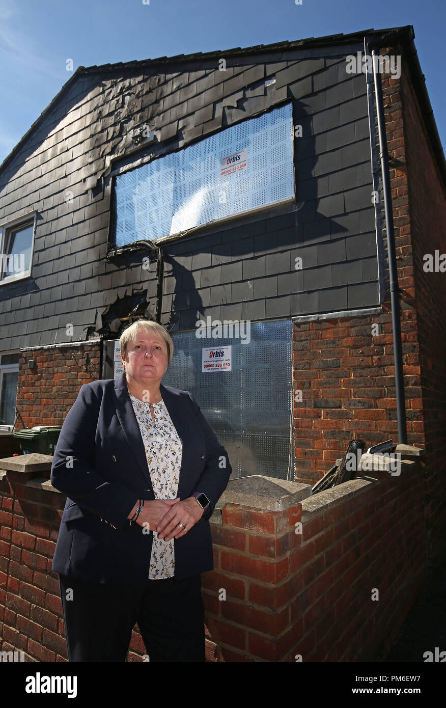 Detective Inspector Alison Cole outside the house in Deptford where ...