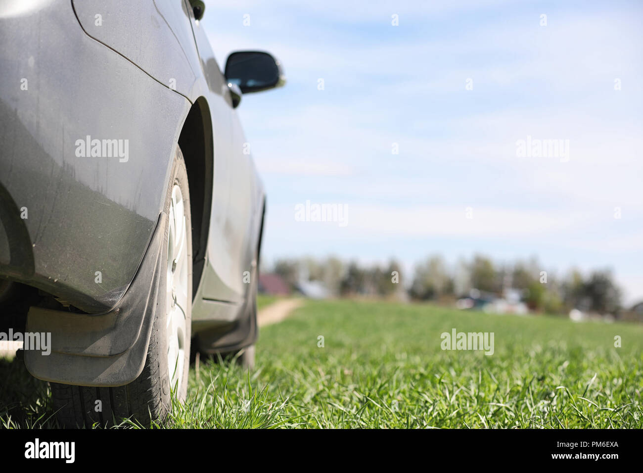 Woman happy driving car horizon hi-res stock photography and images - Alamy