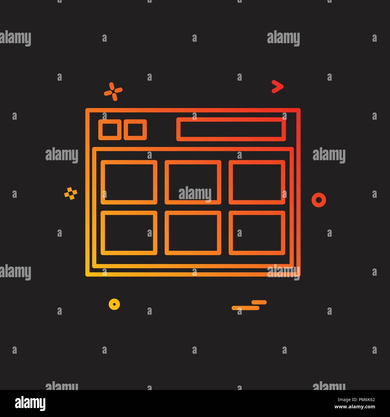 Web layout icon design vector Stock Vector Image & Art - Alamy