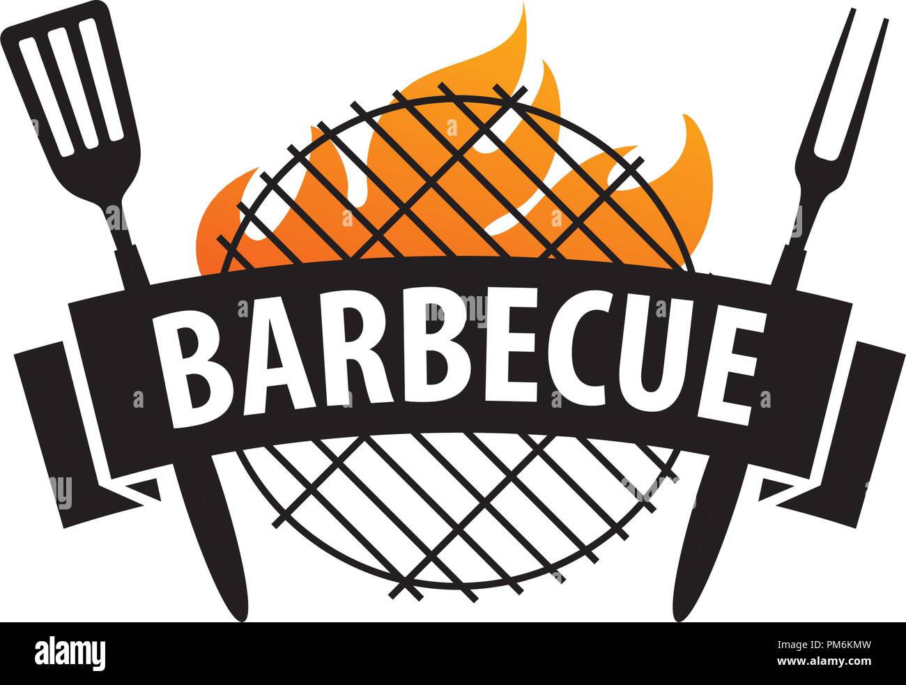 Barbecue party logo Stock Vector Image & Art - Alamy