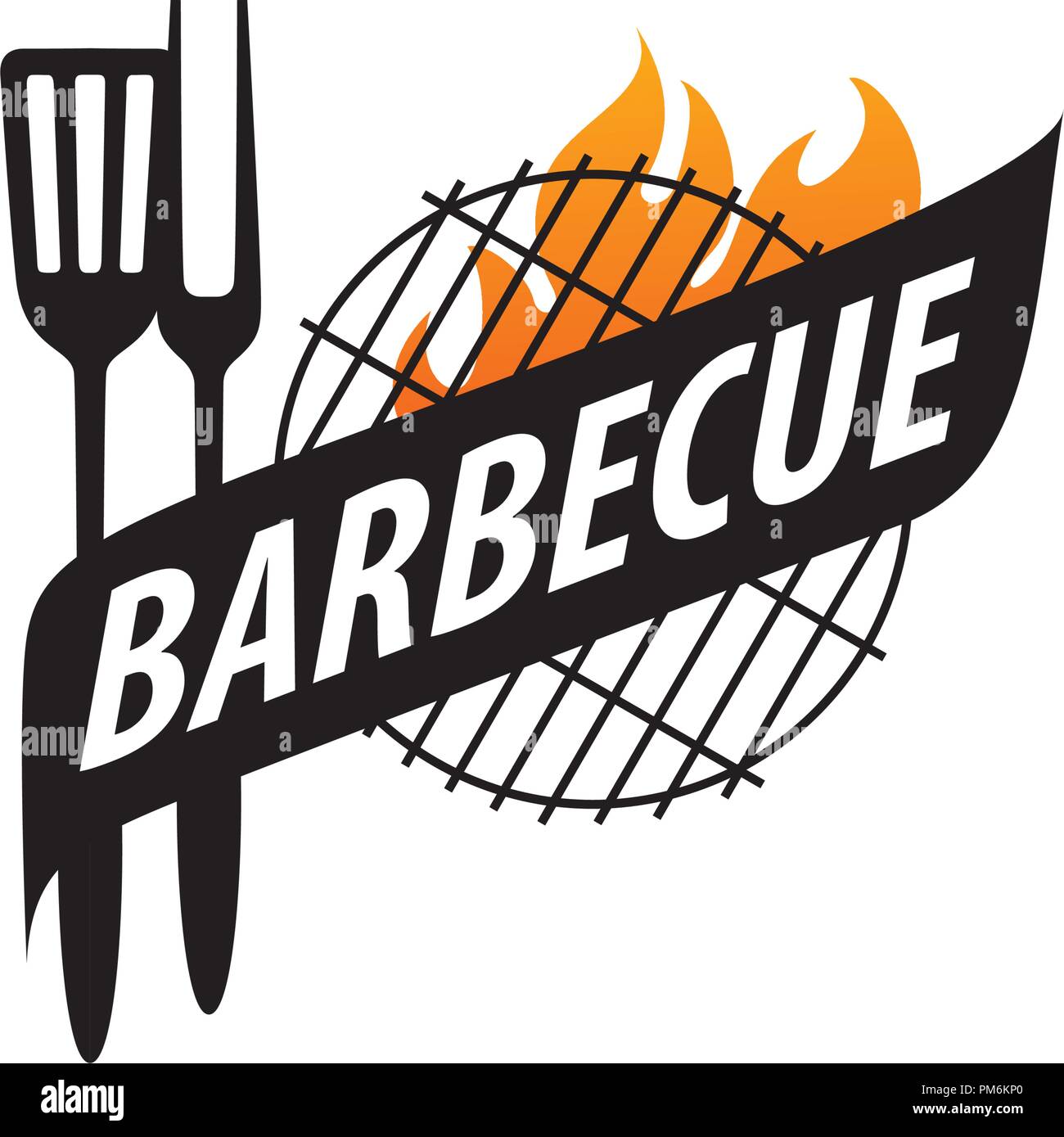 Barbecue party logo Stock Vector Image & Art - Alamy
