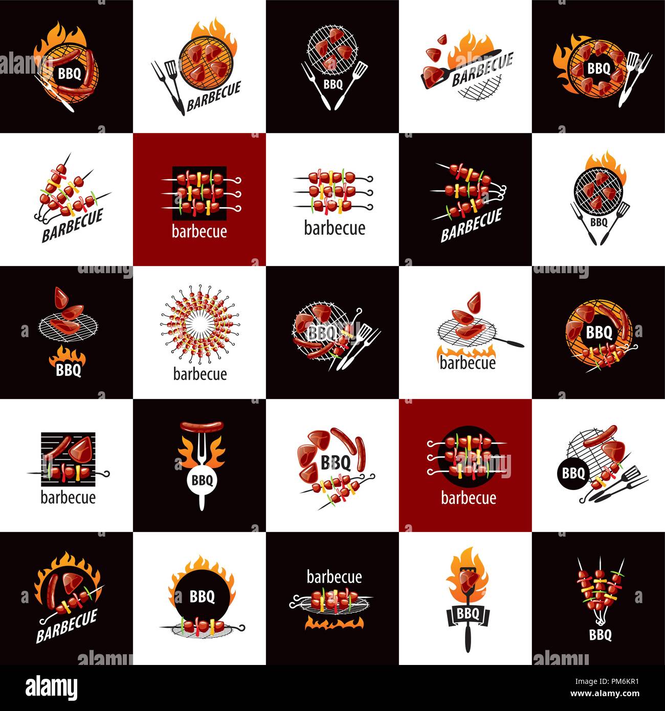 Barbecue party logo Stock Vector Image & Art - Alamy